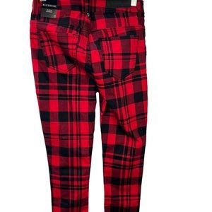 Hot Topic | Pants & Jumpsuits | Hot Topic Black Heart Red Plaid Super ...